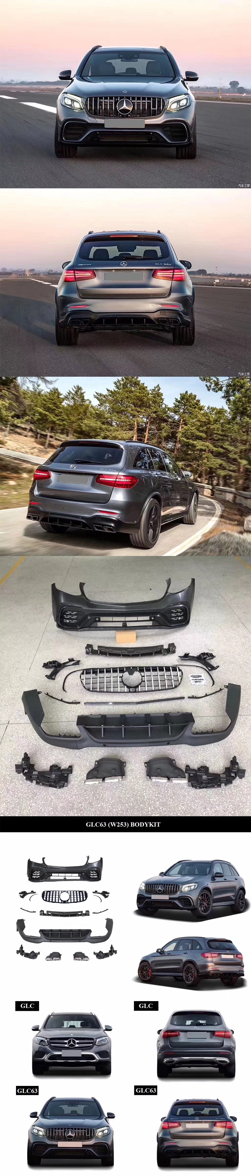MẪU BODY KIT MERCEDES GLC 2016 MẪU GLC 63 AMG | Độ xe ô tô tại Dino-Tuning