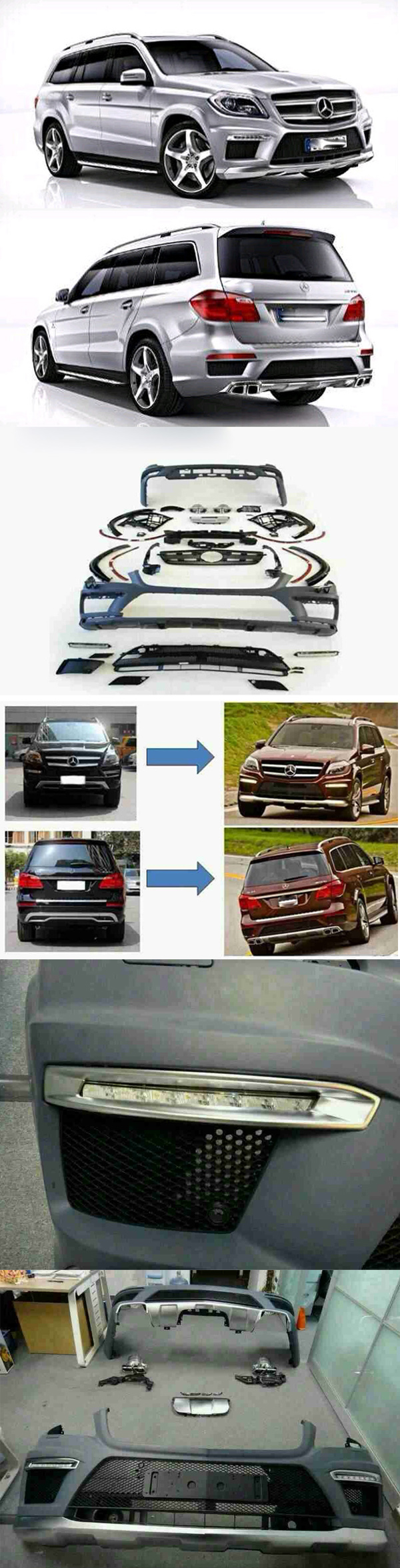 MẪU BỘ BODY KIT VÀ PHỤ KIỆN NÂNG ĐỜI GL550 LÊN GL63 AMG | Độ xe ô tô ...